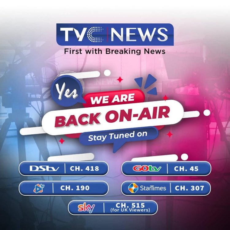 TVC News is Back On Air - Trending News