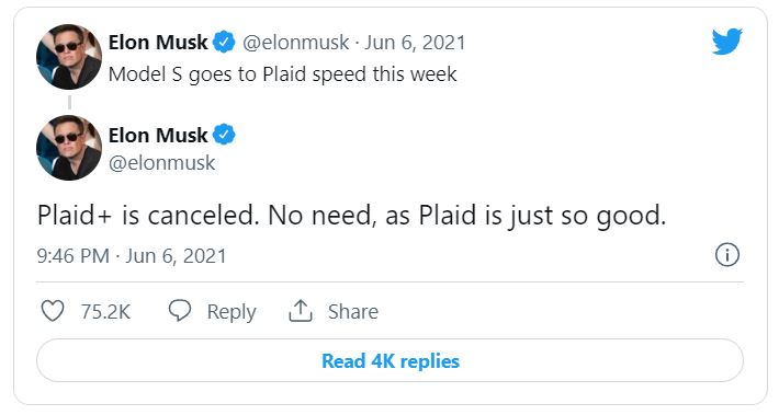 Elon Musk Who Startled The World by Canceling the Plaid+ Again Stunn..,