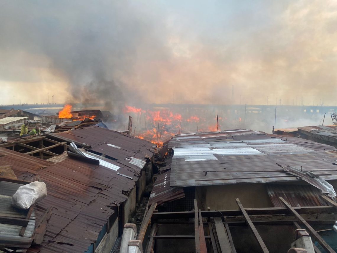 LASEMA, Others In Search, Rescue Operations At Oko Baba Market Fire