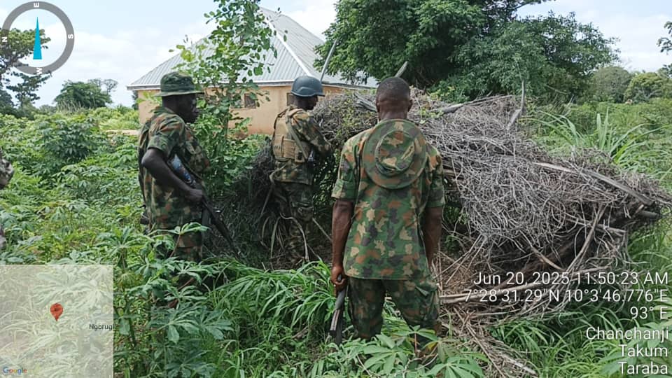 Troops Destroy Bandits Hideouts, Recover Weapons In Taraba Operations