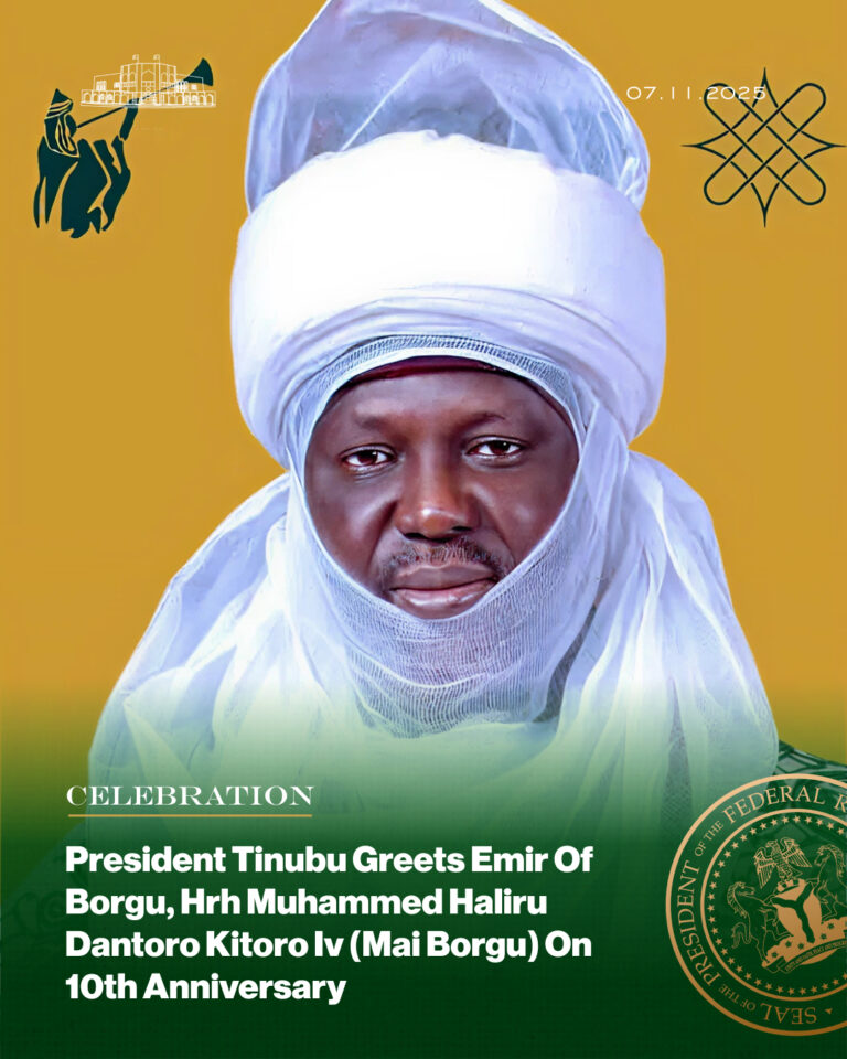 Tinubu Hails Emir of Borgu Kitoro On 10th Anniversary On Throne ...