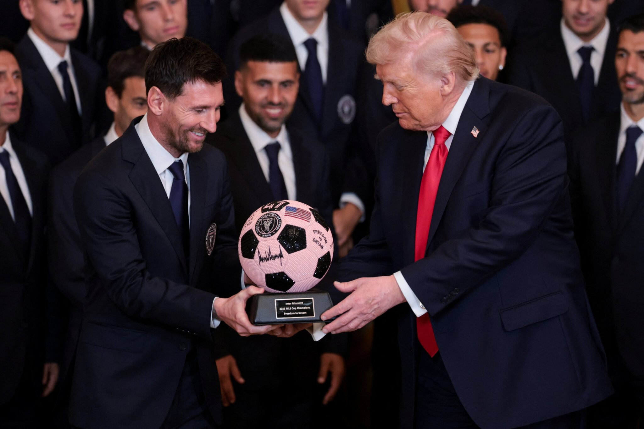 Trump Hosts Lionel Messi, Inter Miami at White House After MLS Cup Win ...